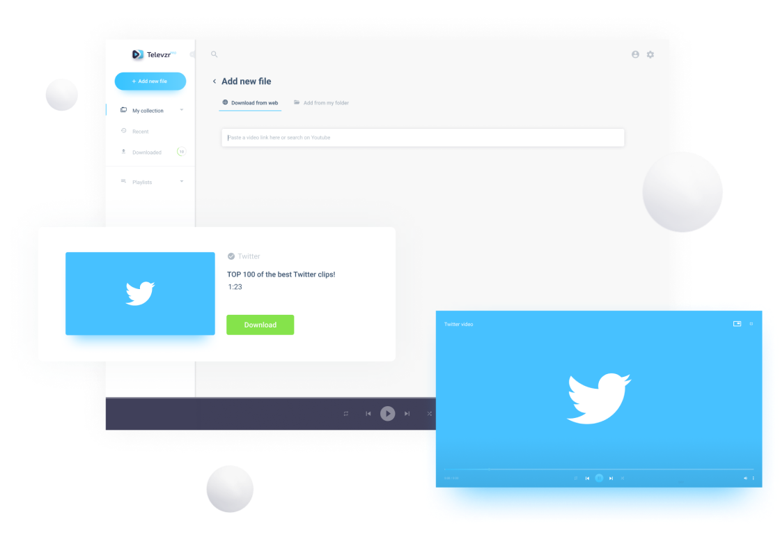 Twitter video downloader software for PC and Mac